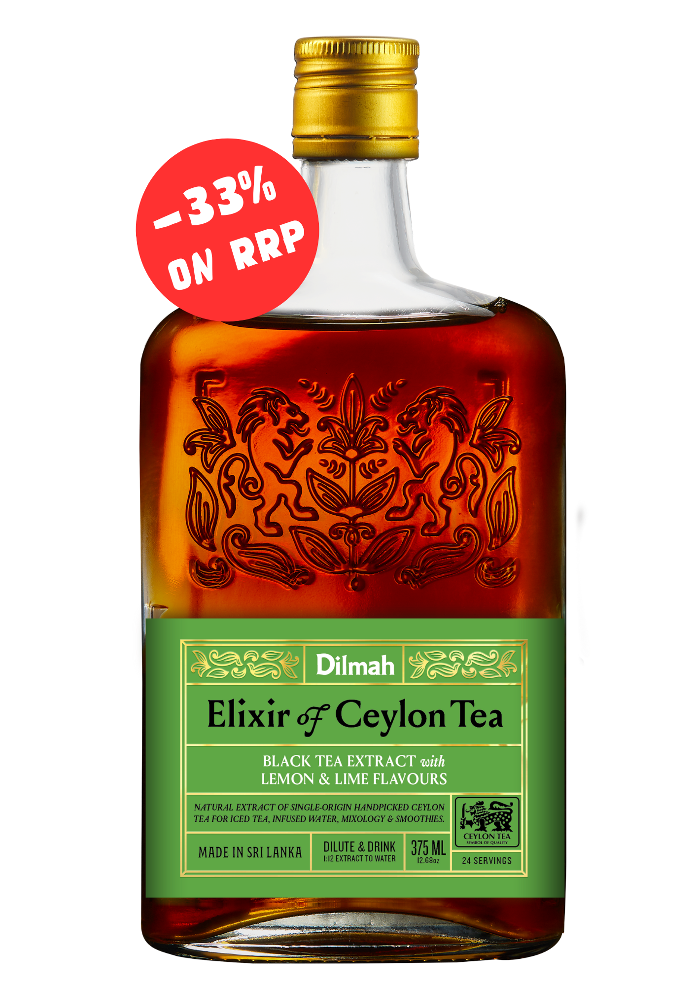 Dilmah Natural Extract of Ceylon Tea - Lemon & Lime 375ml 6 Bottles ...